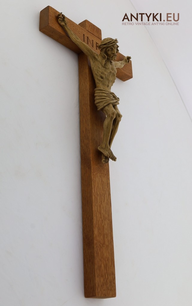 XL! Duży Krzyż Dębowy z Jezusem Chrystusem – Designerski Element w ...